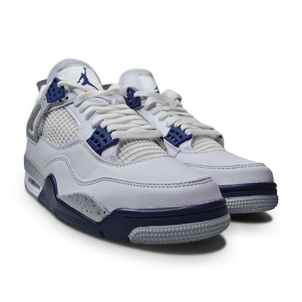 Mens Nike Air Jordan 4 Retro | DH6927 140 | White Midnight Navy – Foot ...