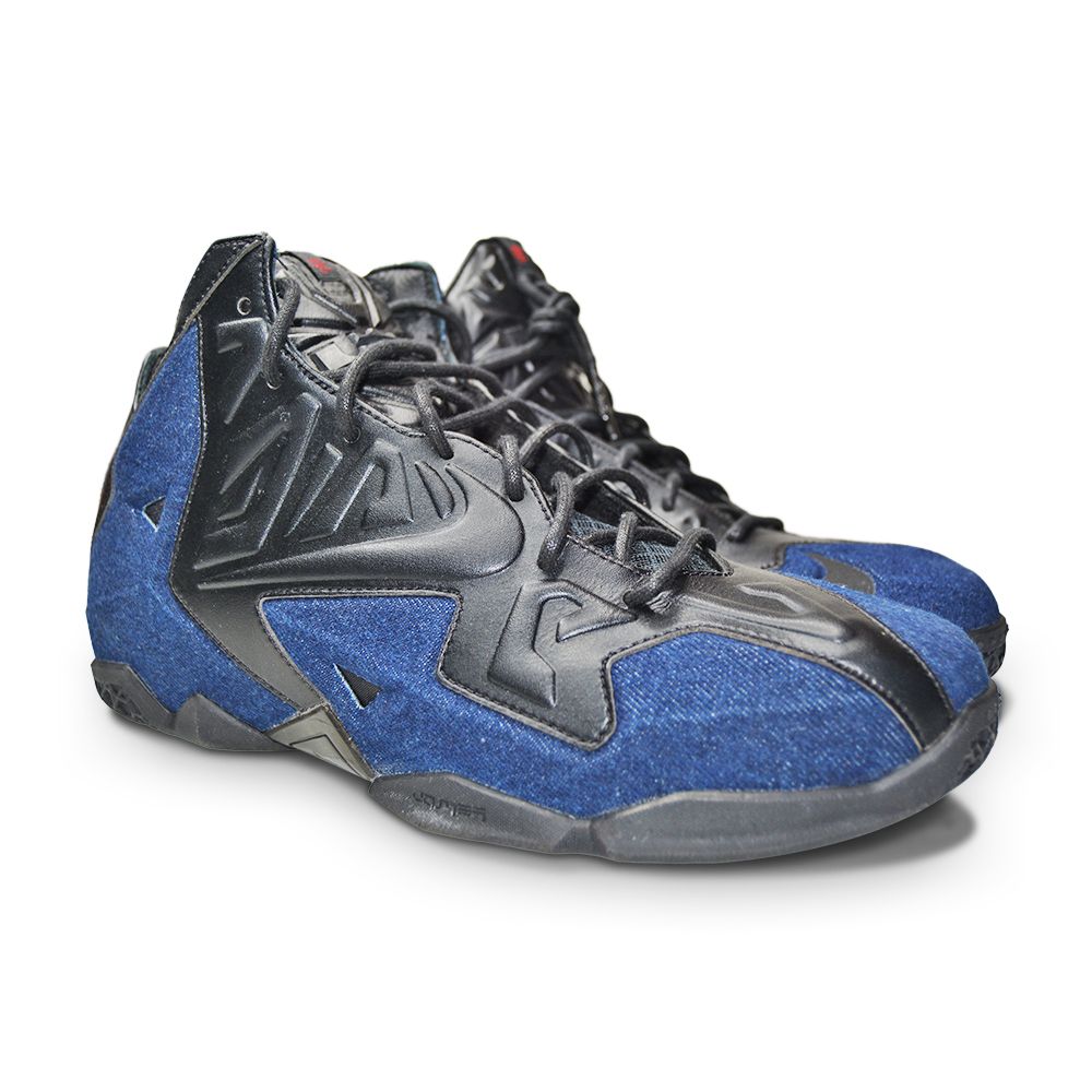 Mens Nike Lebron XI EXT Denim QS - 659509 004 - Black Denim – Foot World