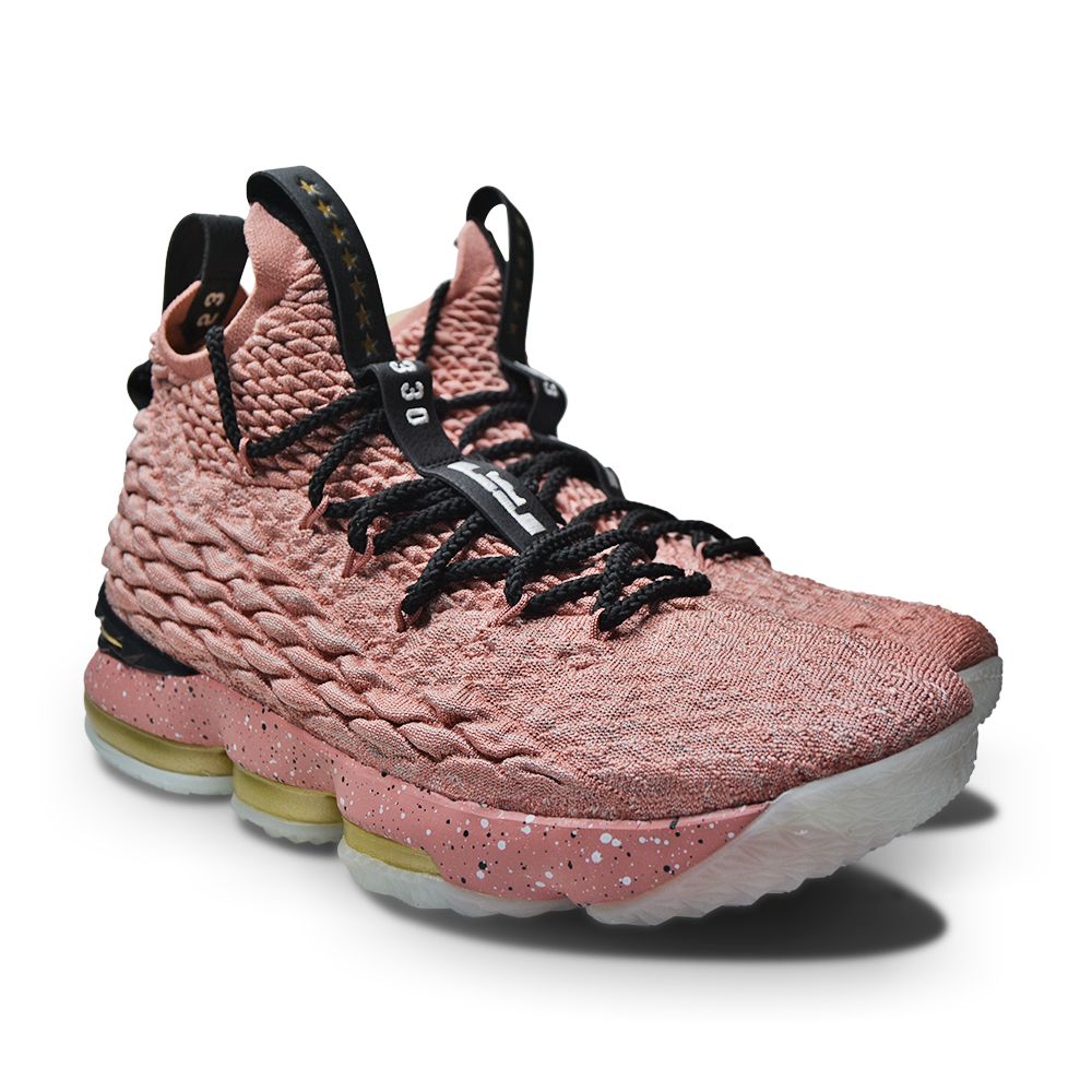 Mens Nike Lebron XV Limited - 897650 600 - Rust Pink Metallic Gold ...