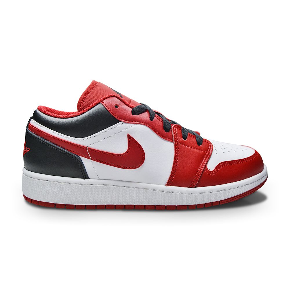 Juniors Nike Air Jordan 1 Low (GS) - 553560 163 - White Gym Red Black ...