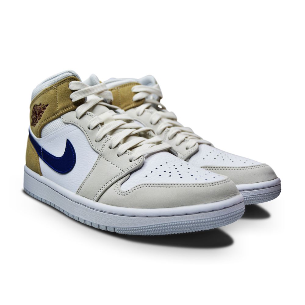 Mens Nike Air Jordan 1 Mid MeM2 - DO6726 100 - White Blue Void Team Red ...