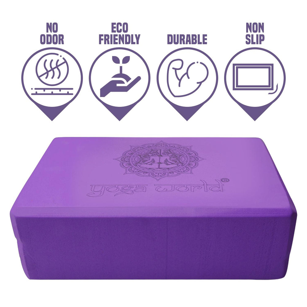 Purple Yoga Bundles | Yoga Mat, Wheel, Block and Strap | Yoga World ...