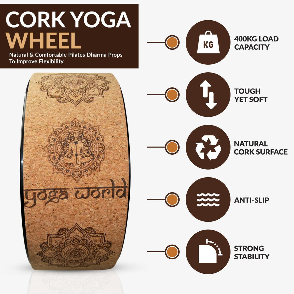 Yoga Wheels | Cork Wheel To Stretch and Support the body | Yoga World ...